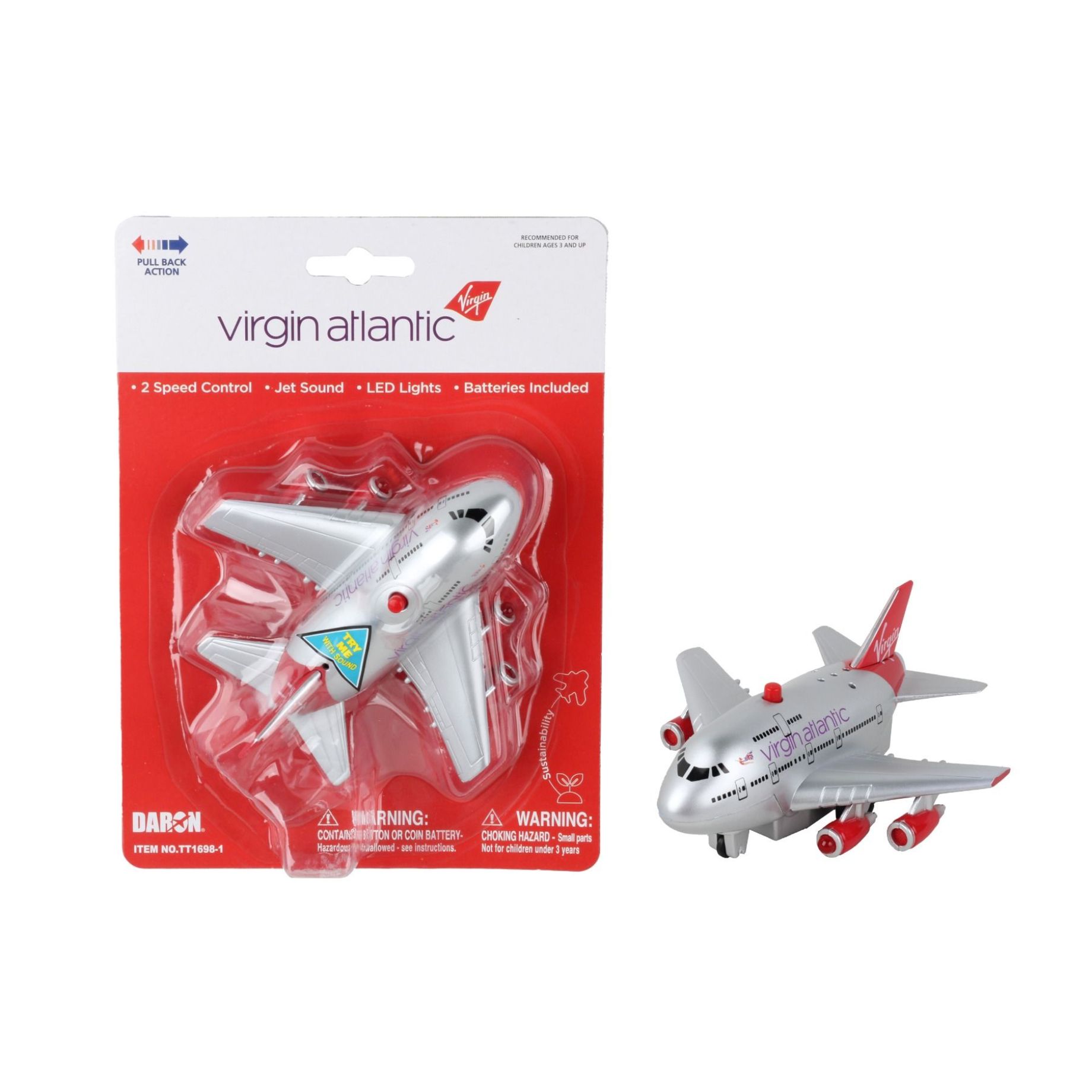 Daron Virgin Atlantic Pull Back Toy