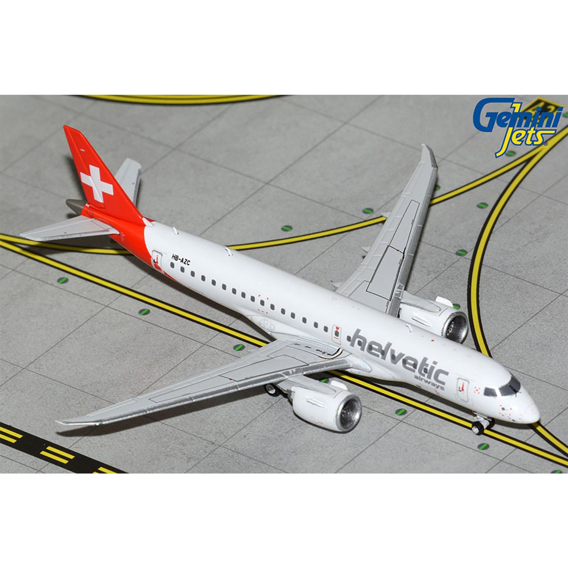 Gemini Jets Helvetica Airways Embraer E190-E2 Diecast - HB-AZC- 1/400 Code GJOAW2323